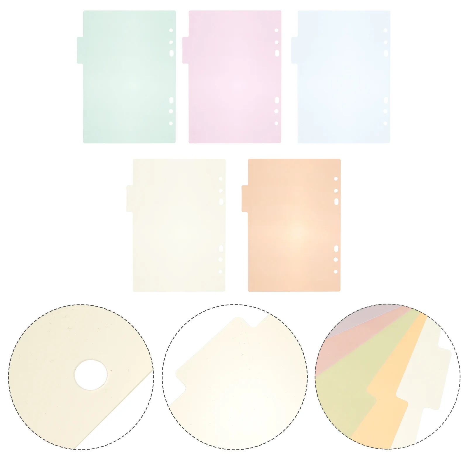 A5-A4-Colorful-Cardboard-Page-Classified-Lables-Plastic-Tab-Dividers ...