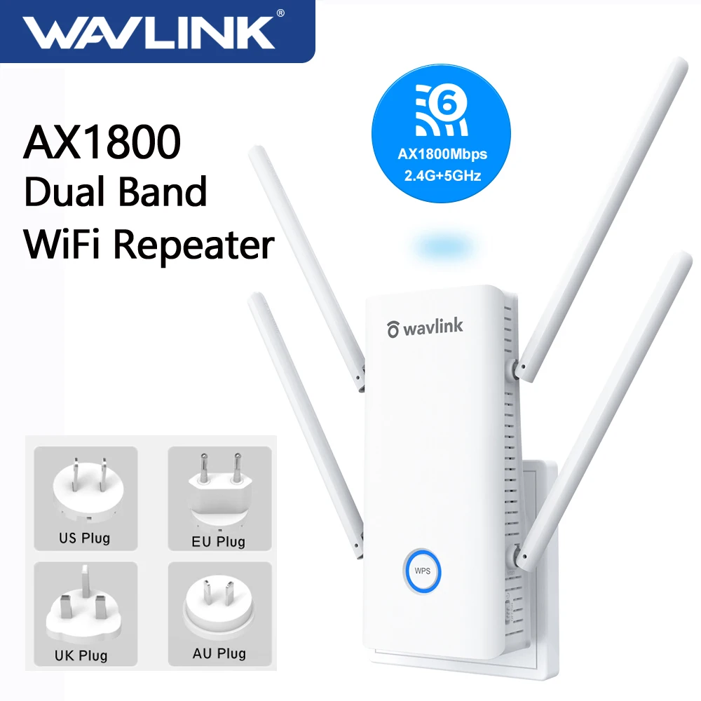 Wavlink – Répéteur Wifi Sans Fil Ax1800 Mu-mimo, Gigabit, Extension De ...