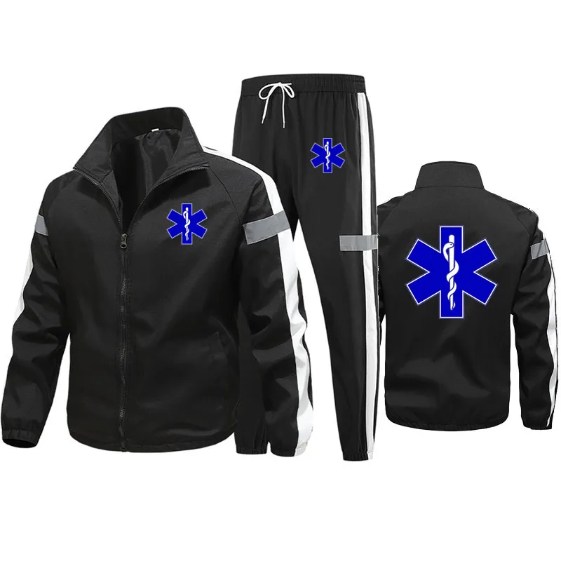 Spring autumn new men's suit (jacket + pants) EMT Emergency ambulance ...