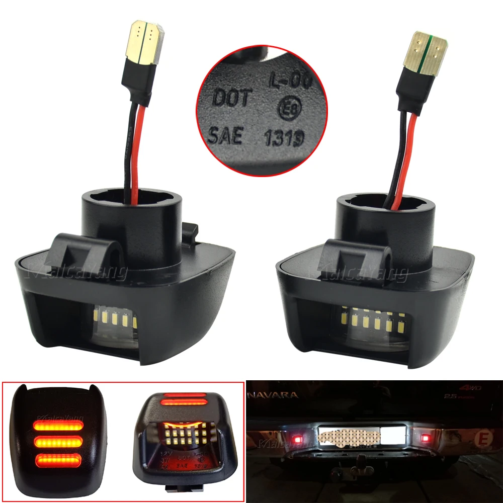 Canbus-White-Red-LED-Car-Number-License-Plate-Light-For-Nissan-Frontier ...