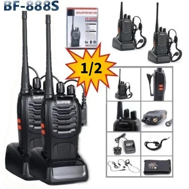 2PCS-1PCS-5KM-Range-Wireless-Walkie-Talkie-Talkie-UHF-400-470MHz-5W ...