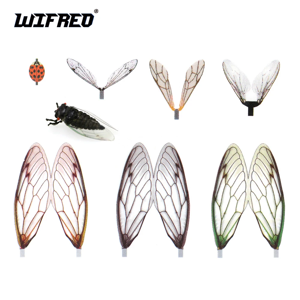 Wifreo 2 Packs Realistic Fly Wing Pre-cut Fly Tying Insect Wings ...