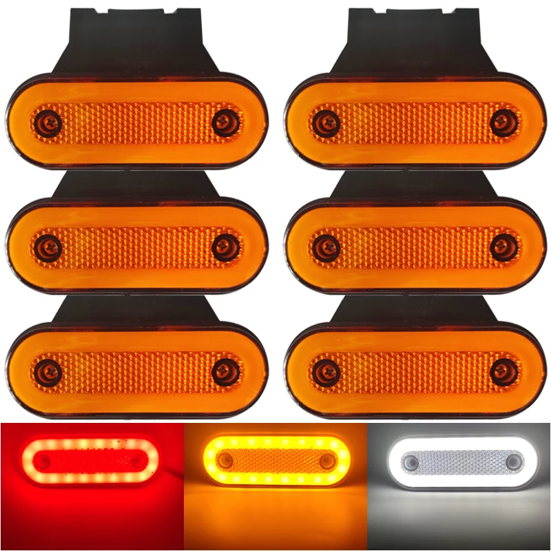 Trailer-Side-Marker-Lights-Reflector-12V-24V-LED-Truck-Clearance-Lights ...