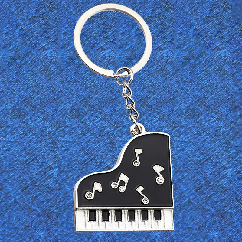 Musical-Instrument-Piano-Keychain-Pendant-Metal-Music-Note-Key-Chain ...