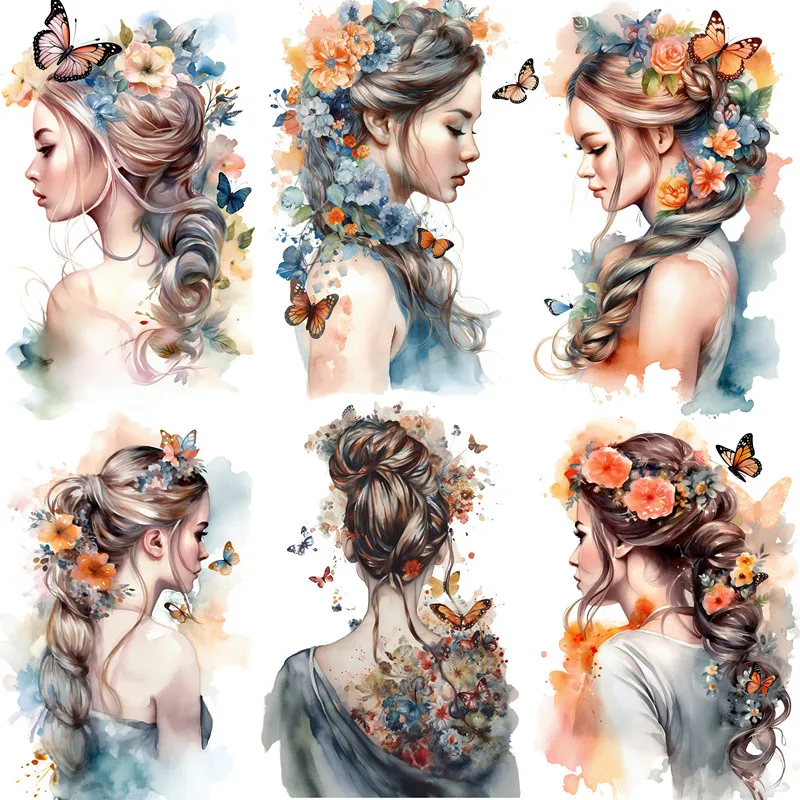 Girl-s-profile-Stickers-Crafts-And-Scrapbooking-stickers-kids-toys-book ...