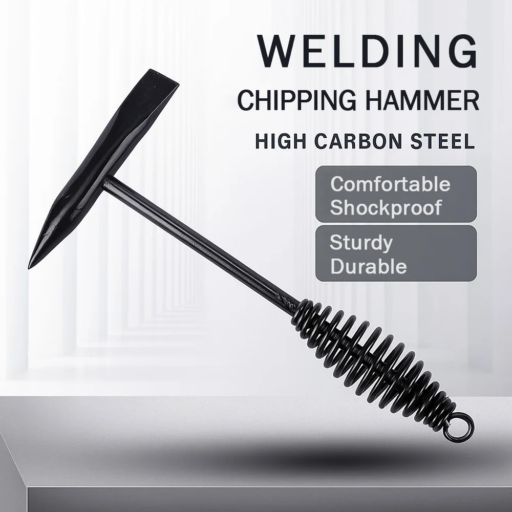 High Carbon Steel Welding Chipping Hammer with Spring Handle for Slag ...