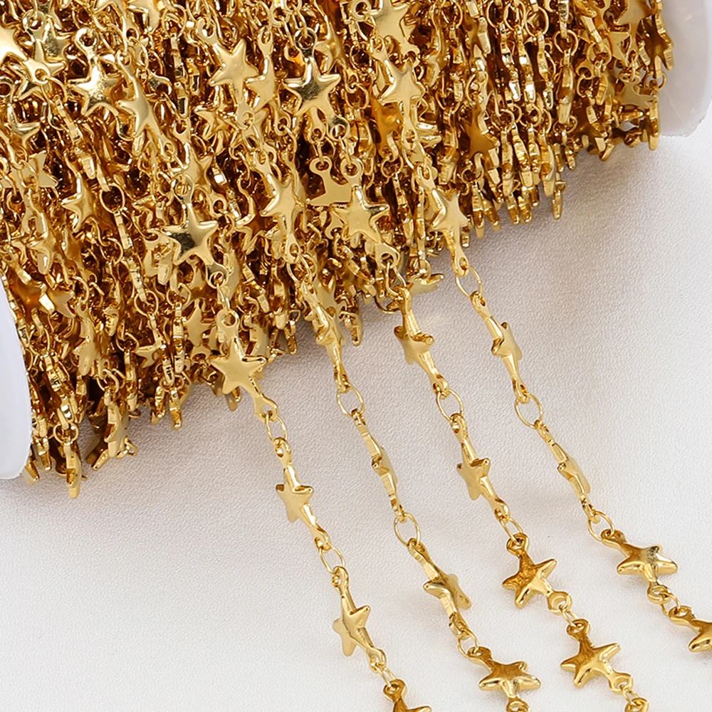 2Meters-1Meter-5mm-Star-Chains-Stainless-Steel-Necklace-Chain-for ...