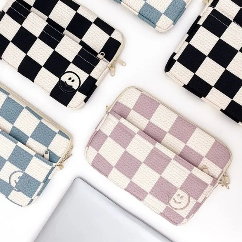 Ins-Plaid-Laptop-Bag-Notebook-Case-Sleeve-Cover-11-12-13-Inch-For ...