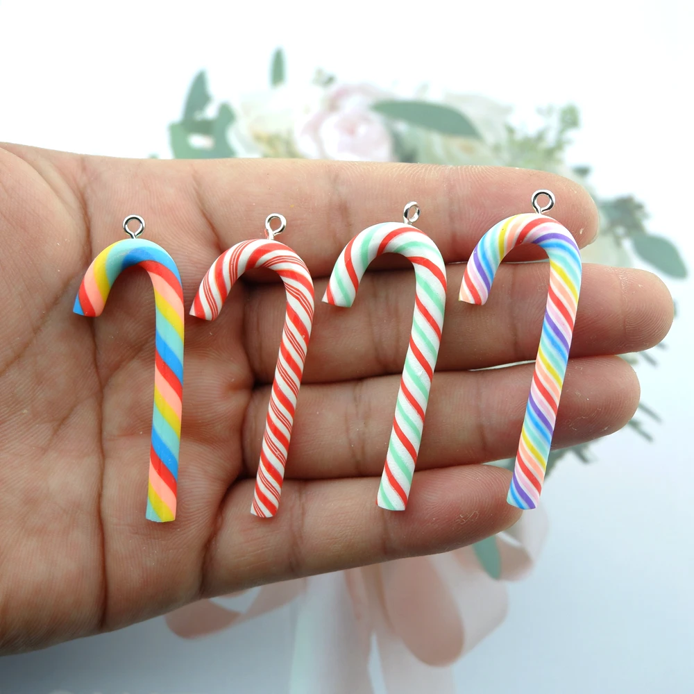 Candy-Cane-Charms-for-Jewelry-Making-Diy-Earring-Bracelet-Pendant ...