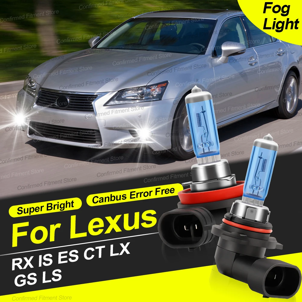 2Pcs Car Halogen Lamps Canbus Error Free Front Fog Lights H11 9006 HB4 ...