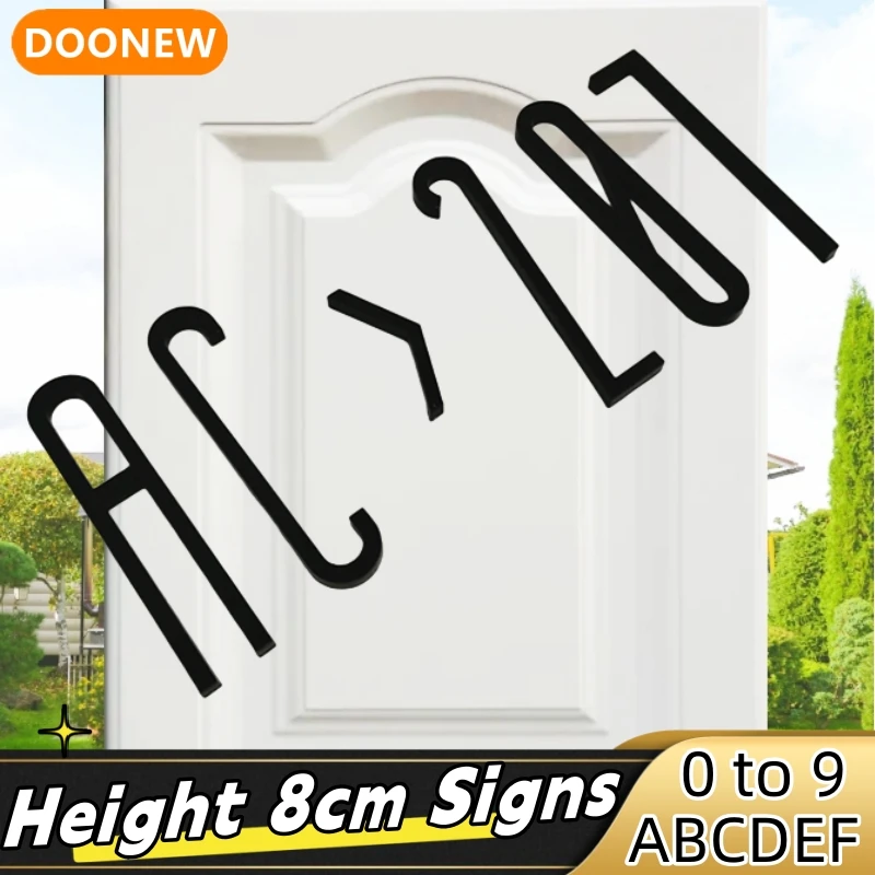 8cm-Black-House-Number-Stickers-0-9-3D-ABS-Plastic-Plaque-Number-House ...