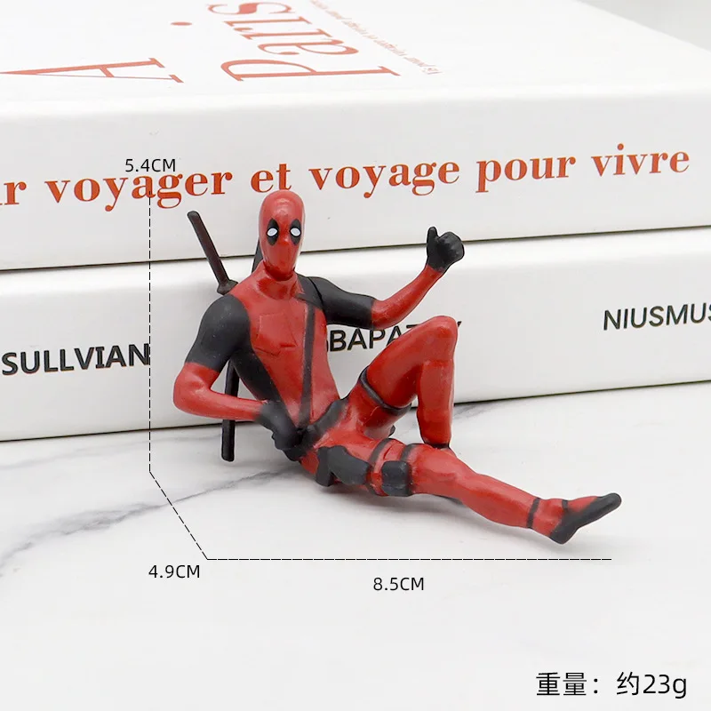 Hot Anime Deadpool Action Figure Sitting Lying Posture Model, एक्शन ...