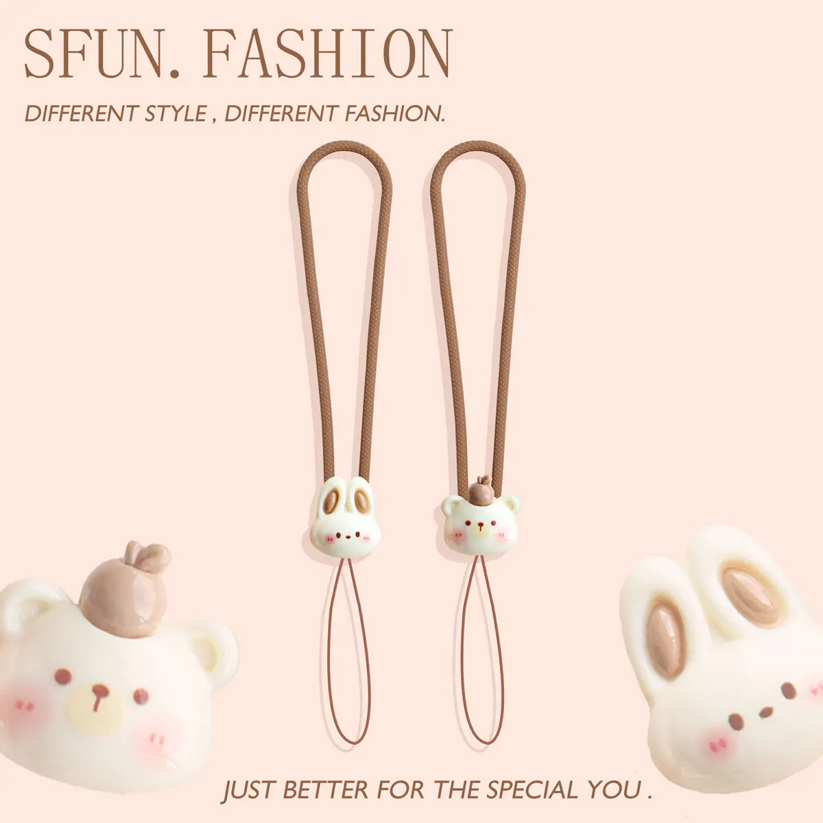 Apple-Bear-Cute-Rabbit-Silicone-Mobile-Phone-Lanyard-Wrist-Strap ...