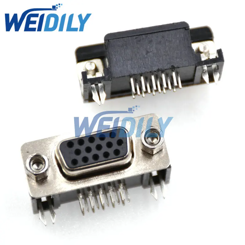 2PCS-DB15-DR15-3Rows-Black-Parallel-Port-15-Pin-D-Sub-Female-15-Way-PCB ...