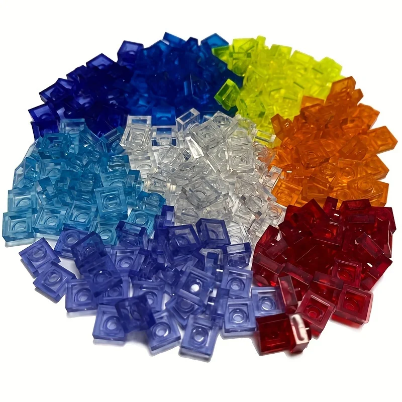 100pcs-Transparent-1X1-Dot-Thin-Brick-Small-Particles-Building-Blocks ...
