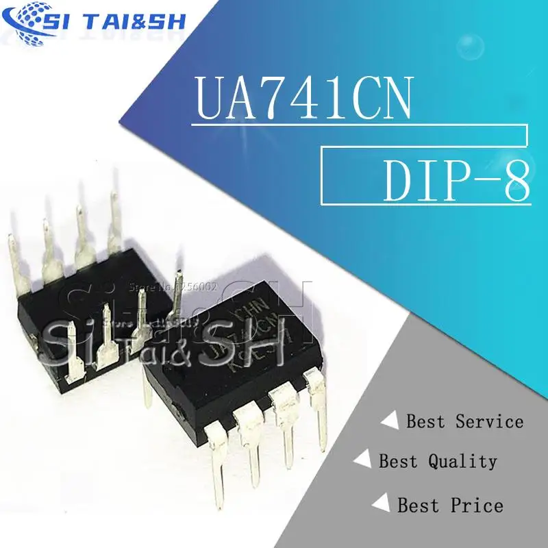 10pcs-DIP-IC-8pins-UA741CN-UA741CP-UA741-OP-Amp-LM741-741-TI-Original ...