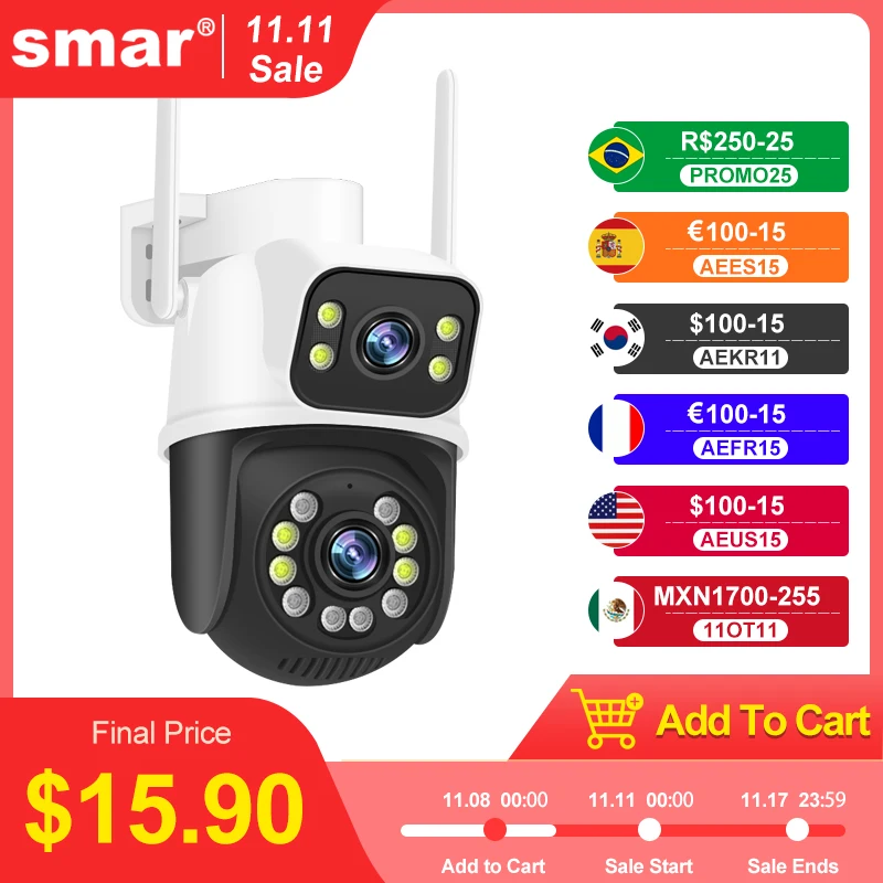 Smar-6MP-Dual-Lens-Camera-Outdoor-Night-Vision-PTZ-Wifi-IP-Cameras ...