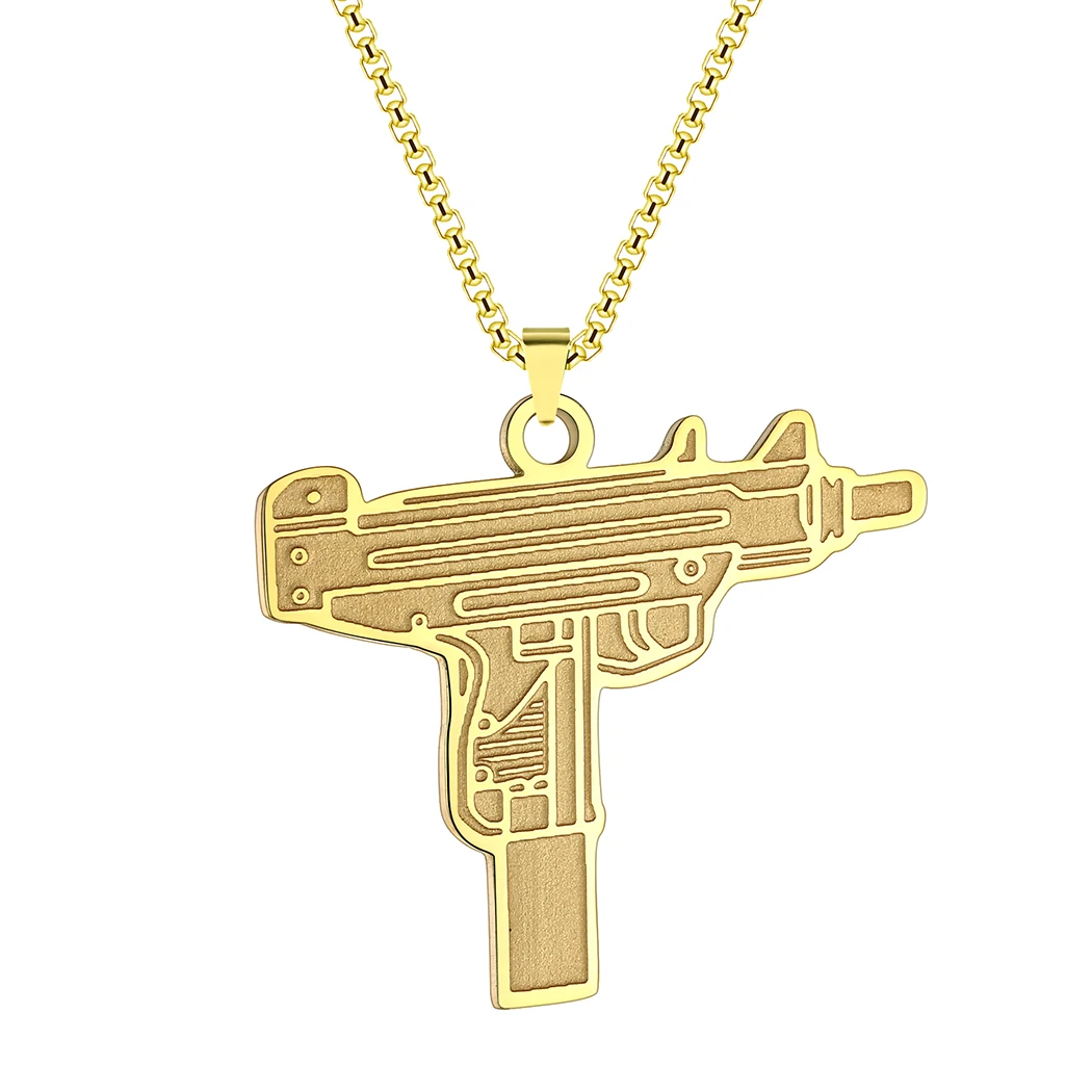 Woman Holding Uzi