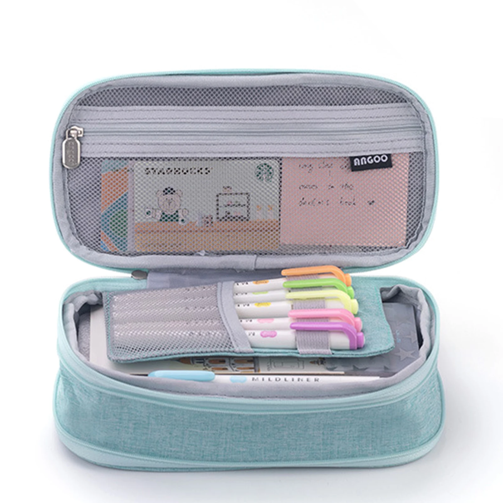 Large-Capacity-School-Pencil-Case-Stationery-Zipper-Pocket-Office ...