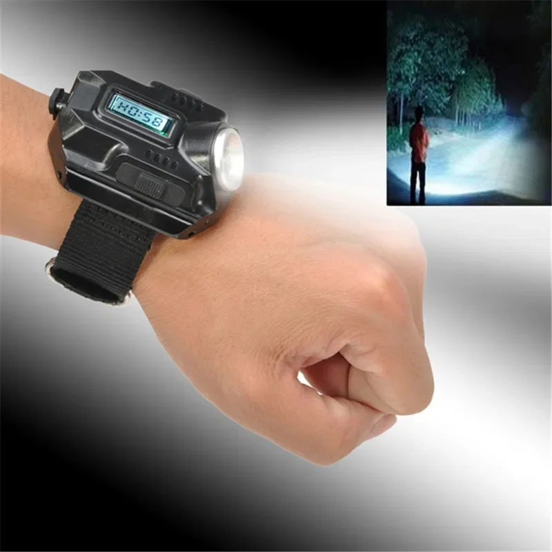 4-Modes-USB-Flashlight-Rechargeable-LED-Wrist-Watch-Wrist-Flashlight ...