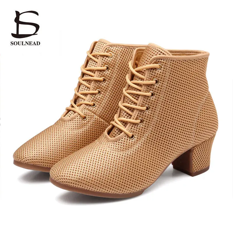 Salsa Dance Shoes Women Latin Dance Shoes High Top Jazz Dancing Boots ...