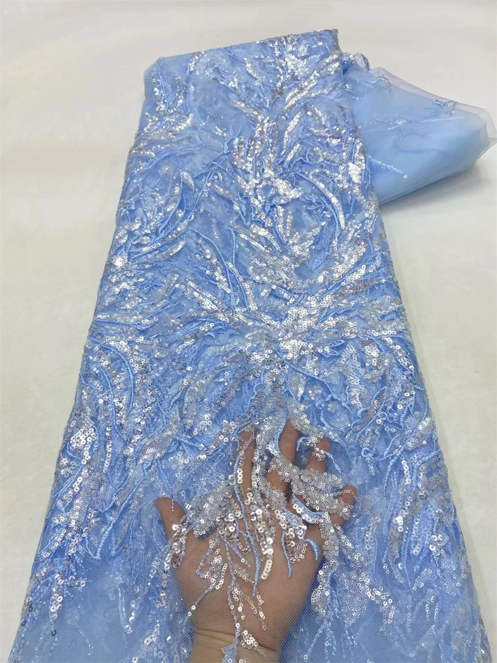 2024-High-Quality-French-Tulle-Lace-Fabric-African-Sequins-Net ...