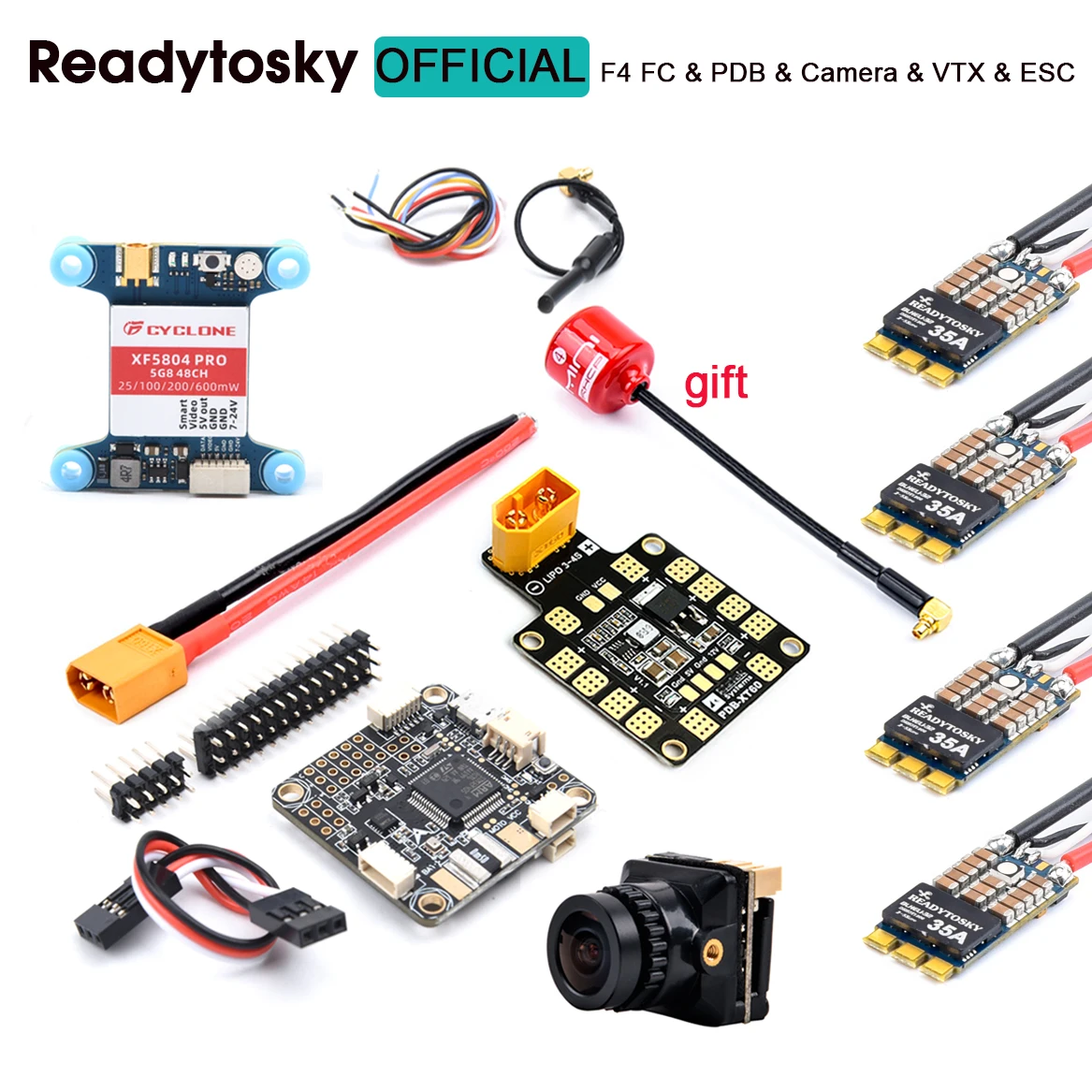 35A-BLHELI-32-32bit-ESC-F4-V2-Pro-Flight-Control-XF5804-PRO-1500TVL ...