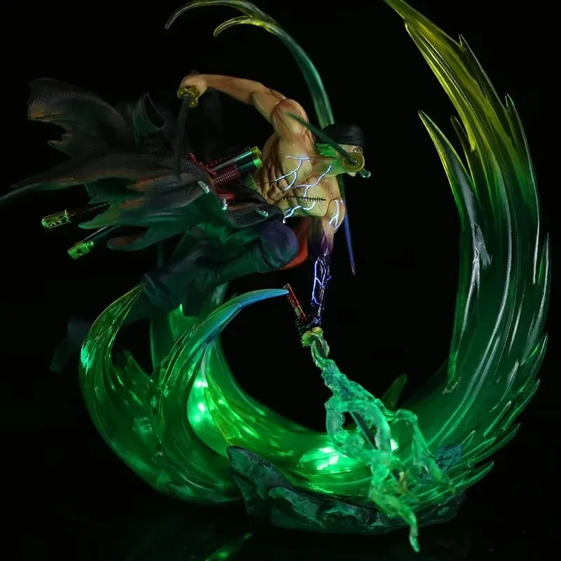 New 24cm One Piece Figure Gk Ghost Island Sakura Roronoa Zoro Glowing ...