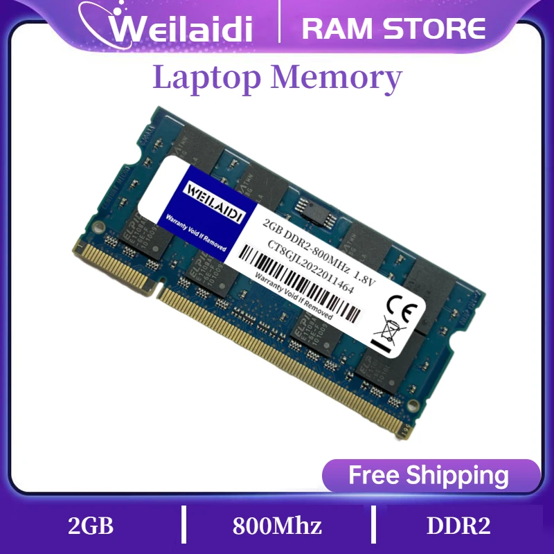 Ddr2 2 2gb PC2 6400S ddr2 800mhz memória ram 200pin 1.8v SO DIMM ram ...