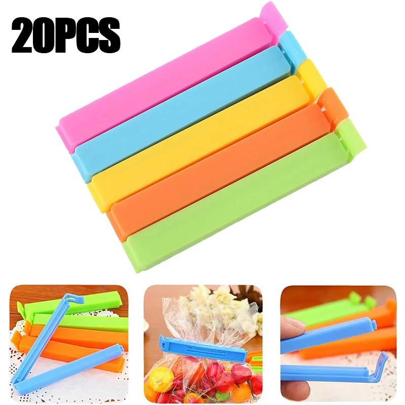 20pcs/lot Bag Clips Household Snack Plastic Bag Sealer Clip for ...