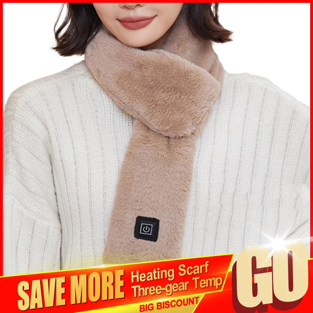 Electric Heated Scarf USB Rechargeable Three-gear Temperature Control ...