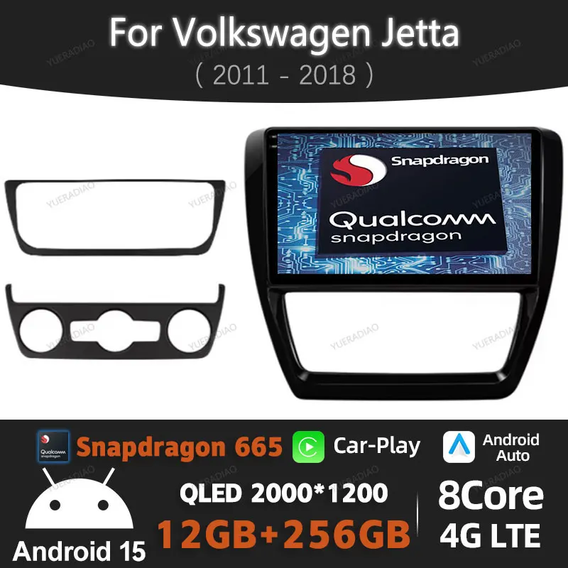 Android 15 Radio de coche para VW Volkswagen Jetta 6 MK6 unidad ...