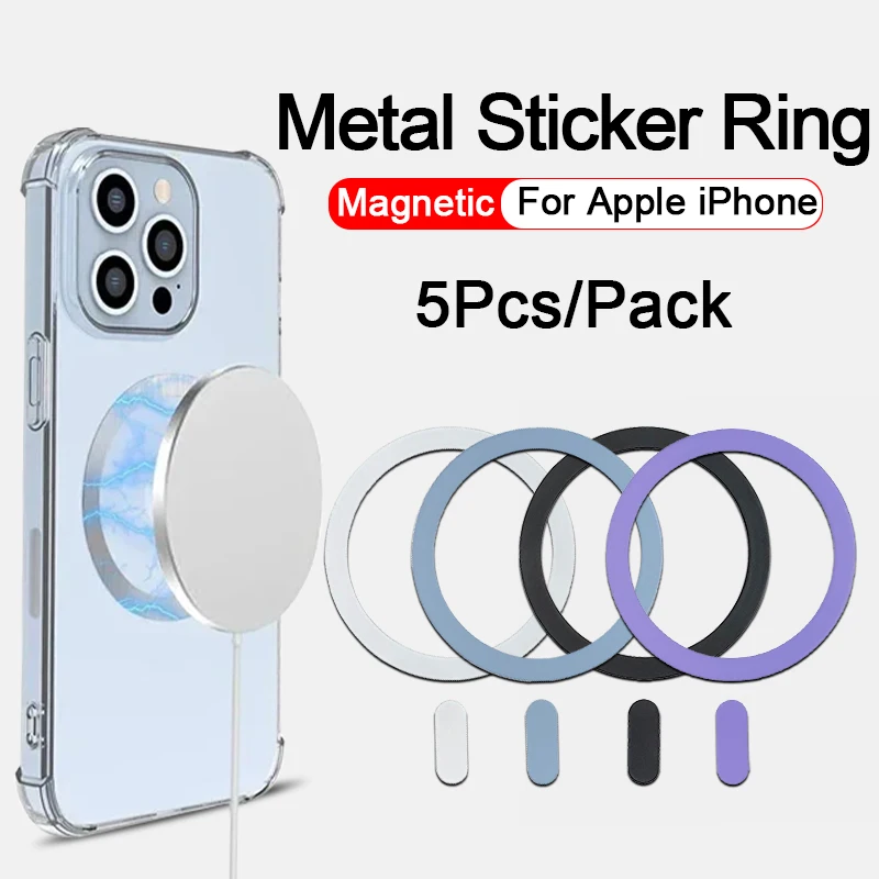 Universal-Magnetic-Metal-Plate-Ring-For-iPhone-15-14-13-Pro-Wireless ...