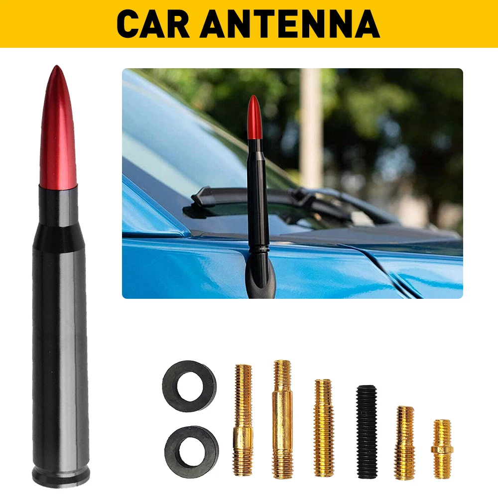 Universal-14cm-Car-Roof-Antenna-Enhanced-Signal-FM-AM-Screw-Metal-Short ...