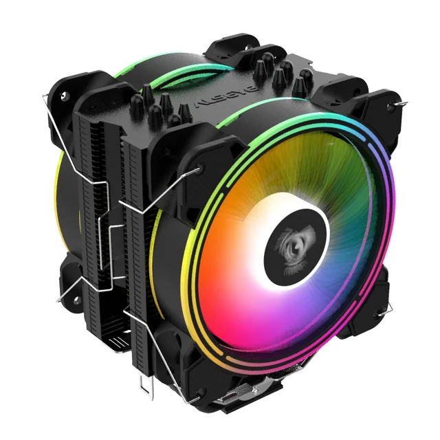 ALSEYE H120D CPU Cooler RGB Fan 120mm PWM 4 Pin 6 Heat Pipes Cooler for ...