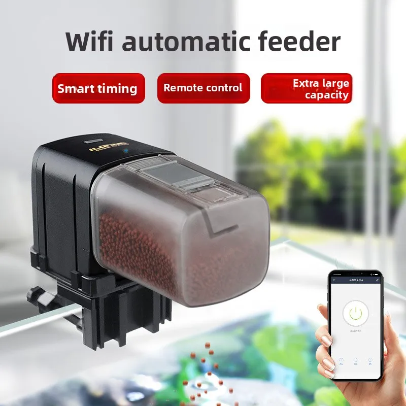 Automatic fish feeder WiFi pet intelligent feeder fish tank regular ...