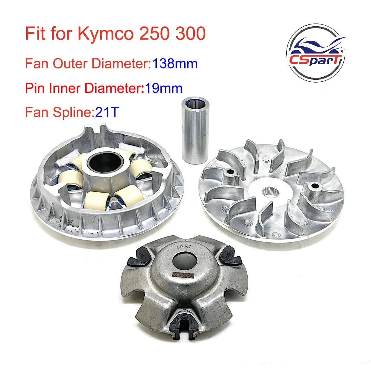 138MM 21T Variator Kit For Kymco Variator Grand Dink 250 300 Maxxer 250 ...