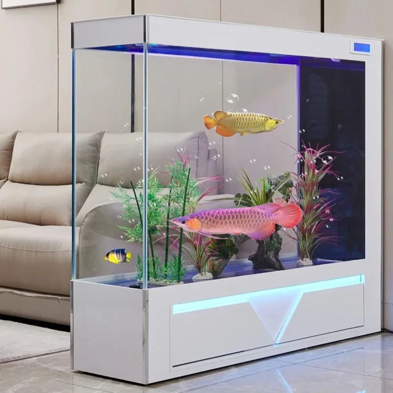 Simple-Design-Fish-Tanks-Aquariums-Glass-Multifunction-Living-Room ...
