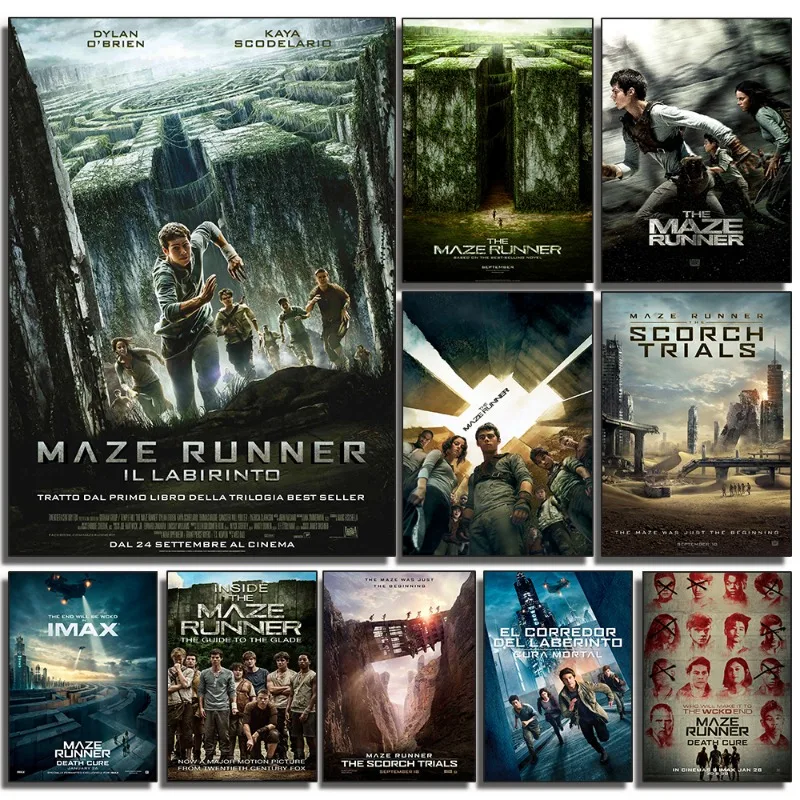 Classic-Movie-The-Maze-Runner-Posters-and-Prints-Canvas-Painting ...