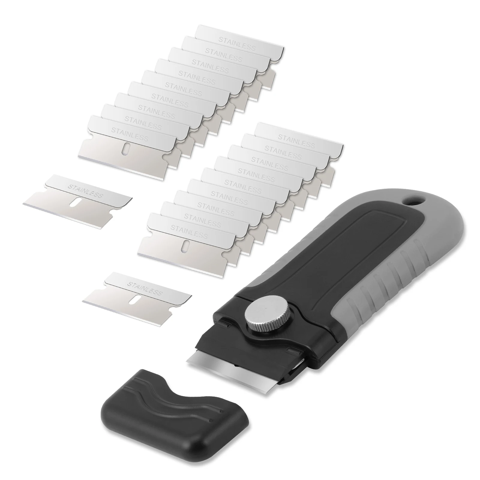 FOSHIO-Stainless-Steel-Razor-Blade-Scraper-Knife-Window-Glass-Tint ...