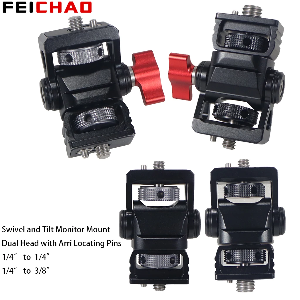 Swivel and Tilt Adjustable Monitor Mount Screws 1/4 3/8 with Arri ...