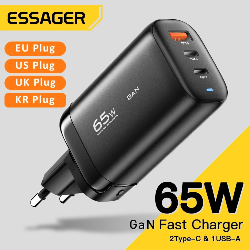 Essager-65W-GaN-USB-Type-C-Charger-For-Laptop-PPS-45W-25W-Fast-Charge ...