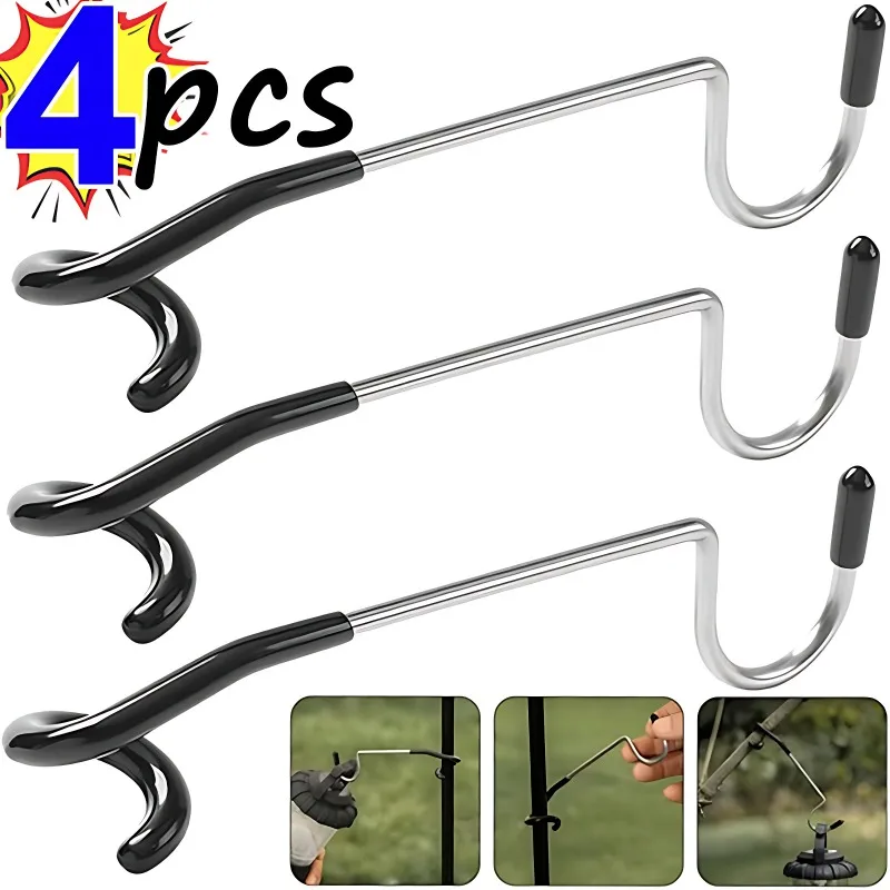 Stainless-Steel-Light-Stand-Holder-Hooks-Portable-Tent-Pole-Lamp-Hanger ...