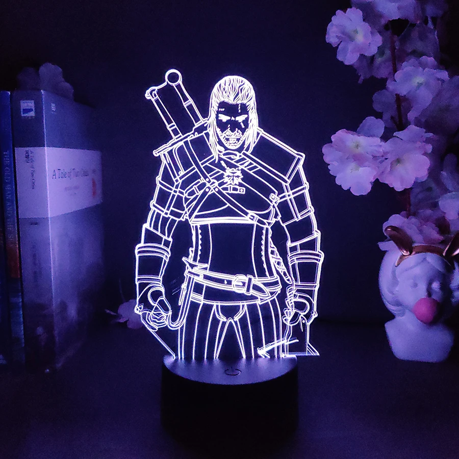 Witcher ed Action Figure Nightlight LED Game Lamp Cool PC Desktop ...