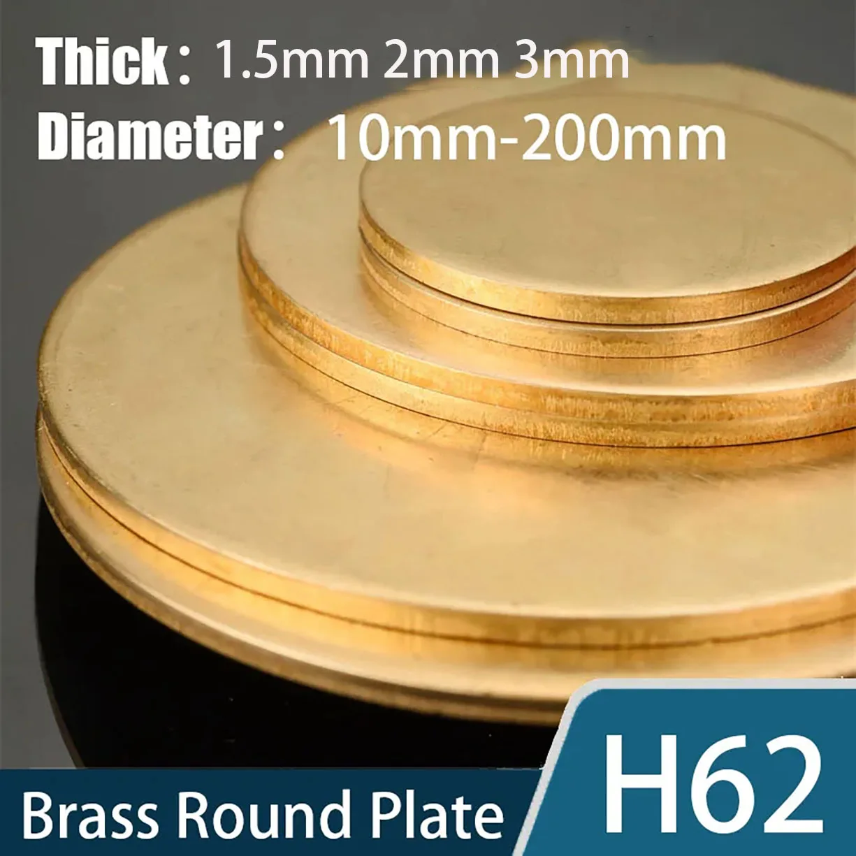 H62-Brass-Disc-Brass-Gasket-Pure-Copper-Round-Plate-Brass-Parts-Cutting ...