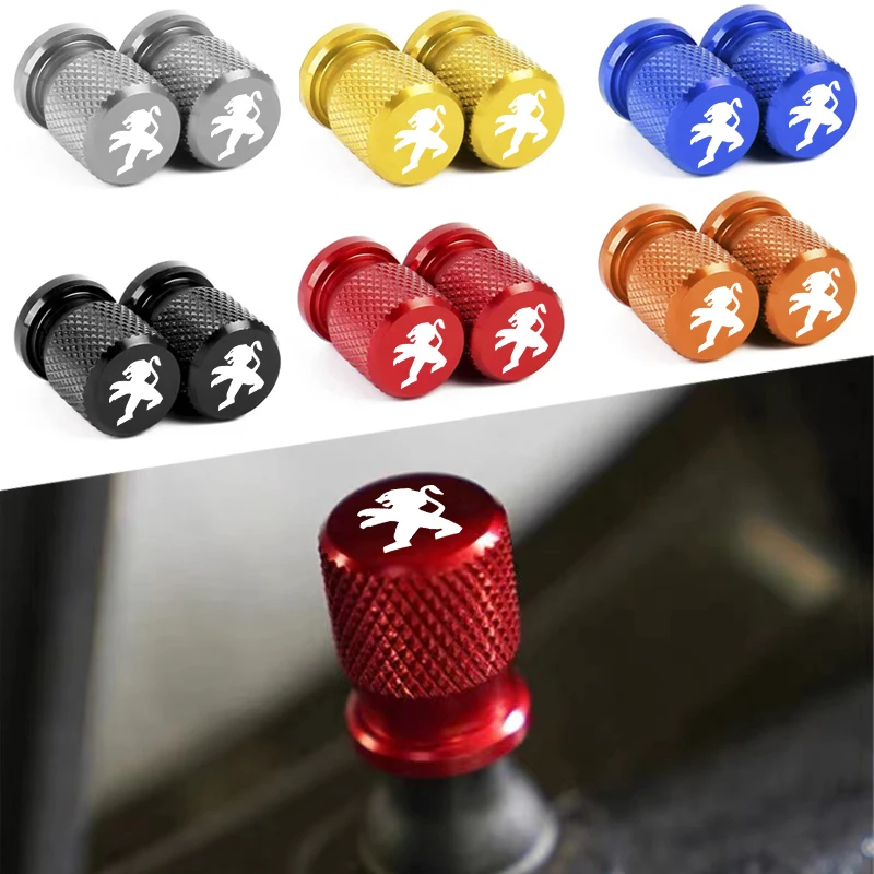 Car-Tire-Valve-caps-Emblem-metal-Cap-Case-For-Peugeot-206-207-307-3008 ...