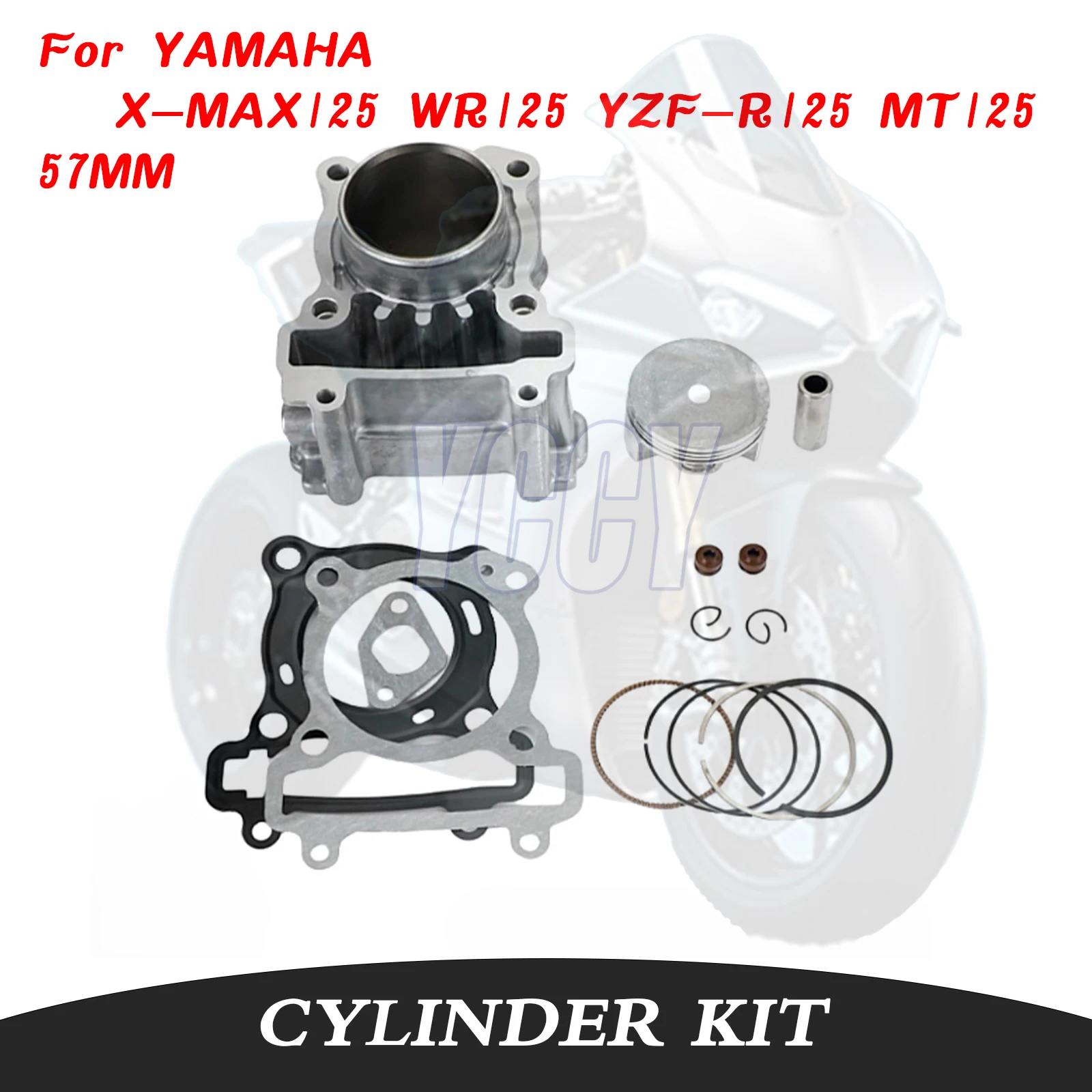 For YAMAHA XMAX125 X-MAX125 WR125 YZF-R125 MT125 XMAX WR YFZ 125 57mm ...