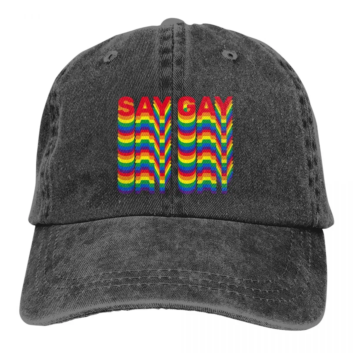 Baseball Caps Say Gay Rainbow Lgbtq Pride Stuff for Men Women Vintage ...