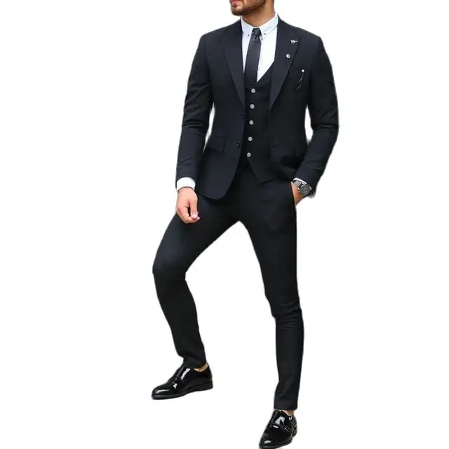Summer-Terno-Masculino-3-Pieces-Black-Two-Button-Mens-Suit-2021-Slim ...