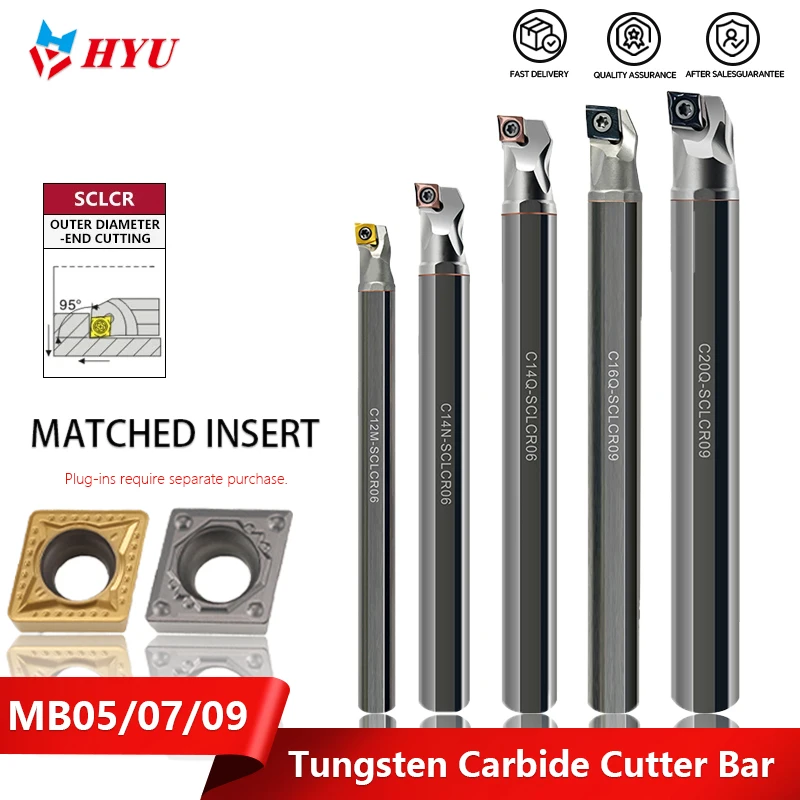 Tungsten steel Shockproof SCLCR Lathe Boring Bar C08K C10K C10M C12M ...